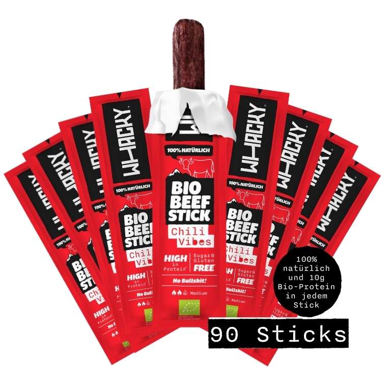 Organic Beef Sticks Chili Vibes 90x 32g